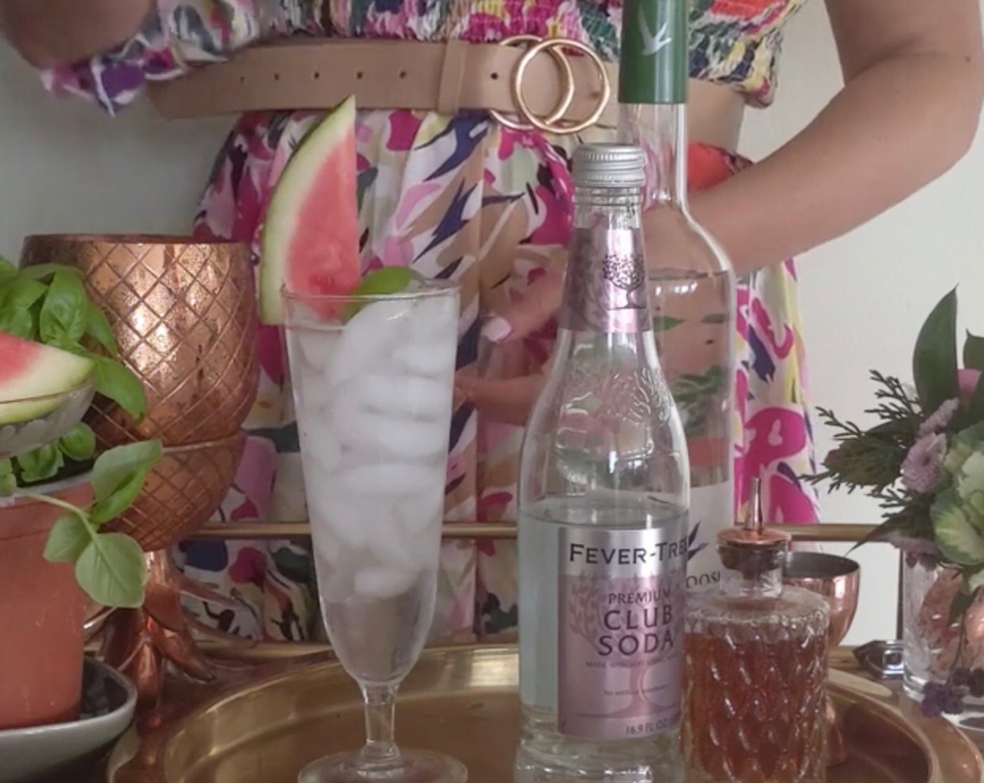 Grey Goose Essences Watermelon and Basil Spritz Recipe | MixLab